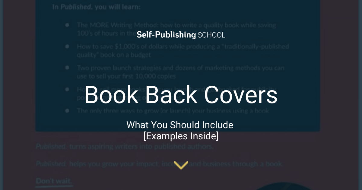 Book Back Covers: What You Should Include [Examples Inside]