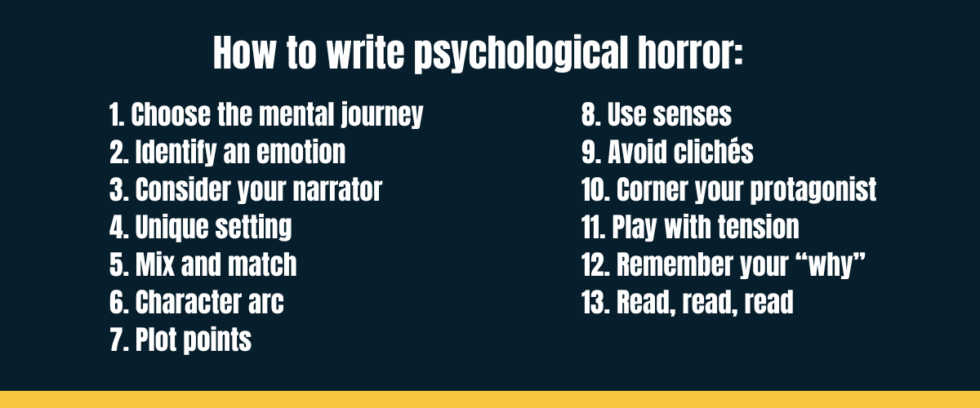 How To Write Psychological Horror: 13 Steps