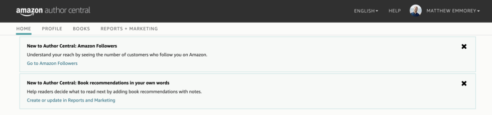 Amazon Author Central: Easy 4 Page Tutorial with Screenshots